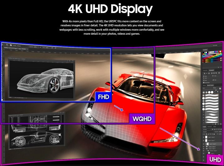 SAMSUNG HIGH RESOLUTION Monitors 4K Display UHD PC Screens (Choose your ...