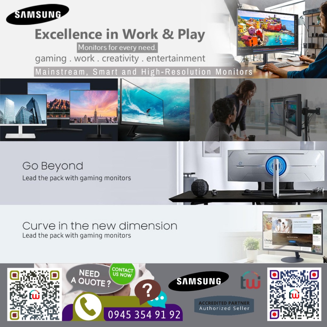 SAMSUNG Mainstream Monitors PC Screens (Choose your preferred model, type and size), Computers ...