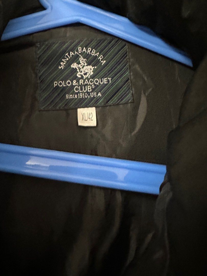 Santa Barbara Polo & Racquet club black puffer jacket, Women's Fashion ...