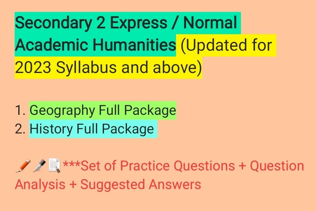 Secondary 2 Geography & History Notes (adapted for 2023 Syllabus ...