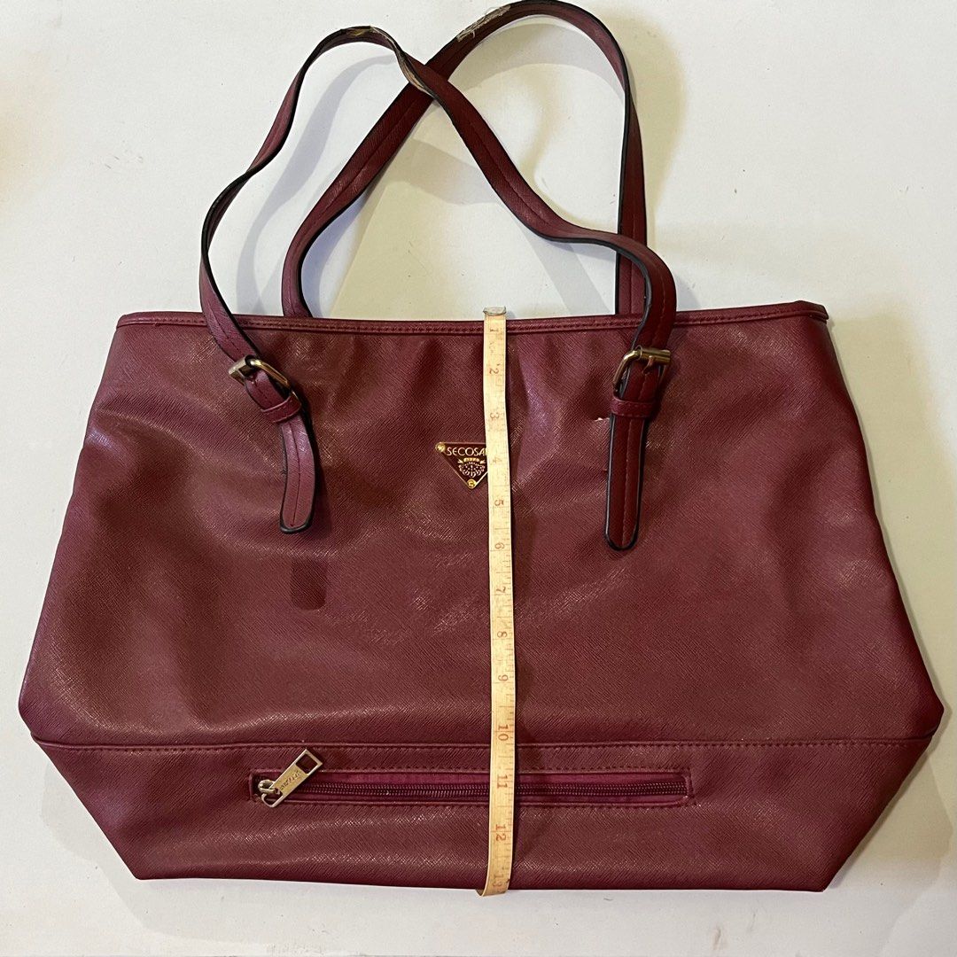 SECOSANA Maroon Bag, Women's Fashion, Bags & Wallets, Shoulder Bags on ...