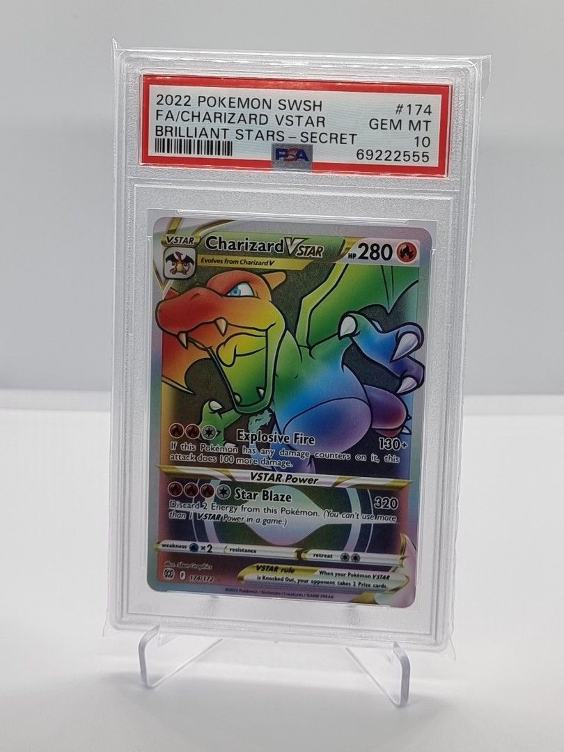 [SET] Pokemon Charizard VSTAR Secret Rare Brilliant Stars PSA 10 ...