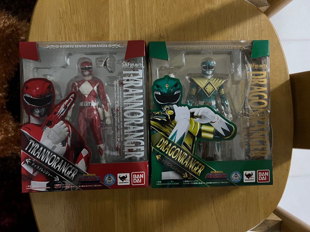Shf green & red rangers, Hobbies & Toys, Toys & Games on Carousell