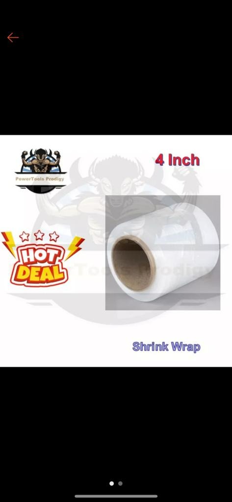 SHRINK WRAP/ PALLET WRAP/ 4 INCH SHRINK WRAP 100MM WIDTH BABY ROLL ...