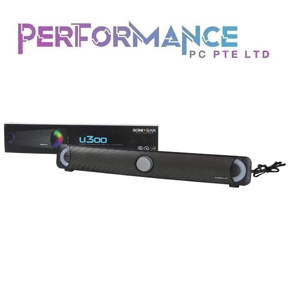 SonicGear U300 USB Soundbar Speaker Black (1 YEAR WARRANTY BY LEAPFROG ...