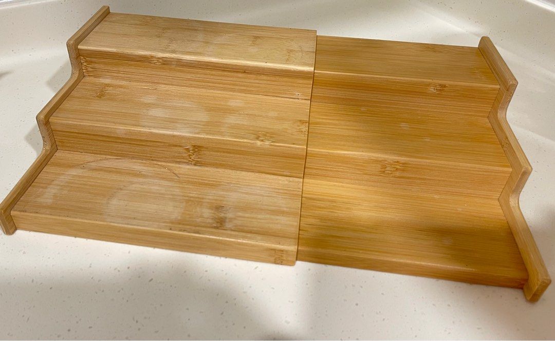 Spice Rack Kitchen Cabinet Organizer- 3 Tier Bamboo Expandable Display ...