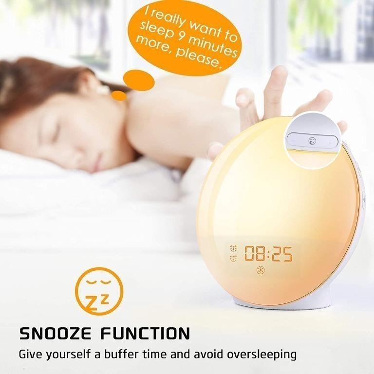 Sunrise Alarm Clock Wake Up Light - Light Alarm with Sunrise/Sunset ...