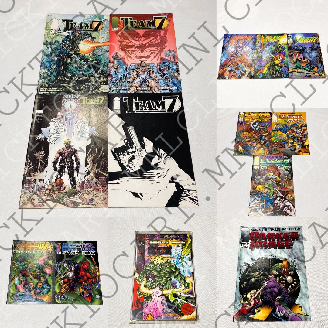 Team 7 Comic Set, Cyberforce Comic Sets, Brute and Babe , Darker Image ...