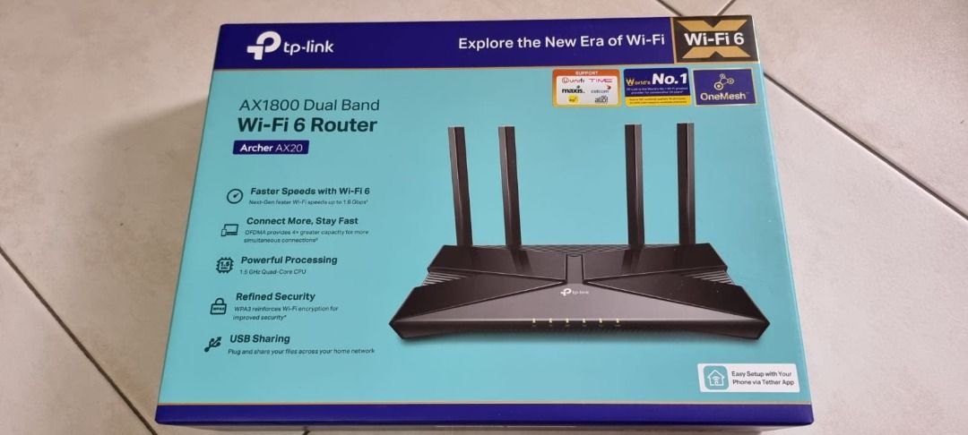 TPlink AX1800 Dual Band Wi-FI 6 Router, Computers & Tech, Parts ...