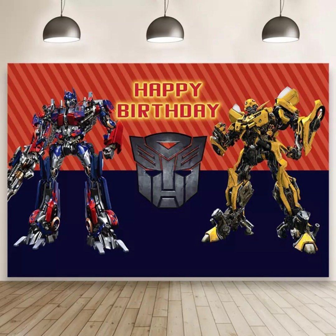 Transformers party supplies - birthday banner backdrop / party deco ...