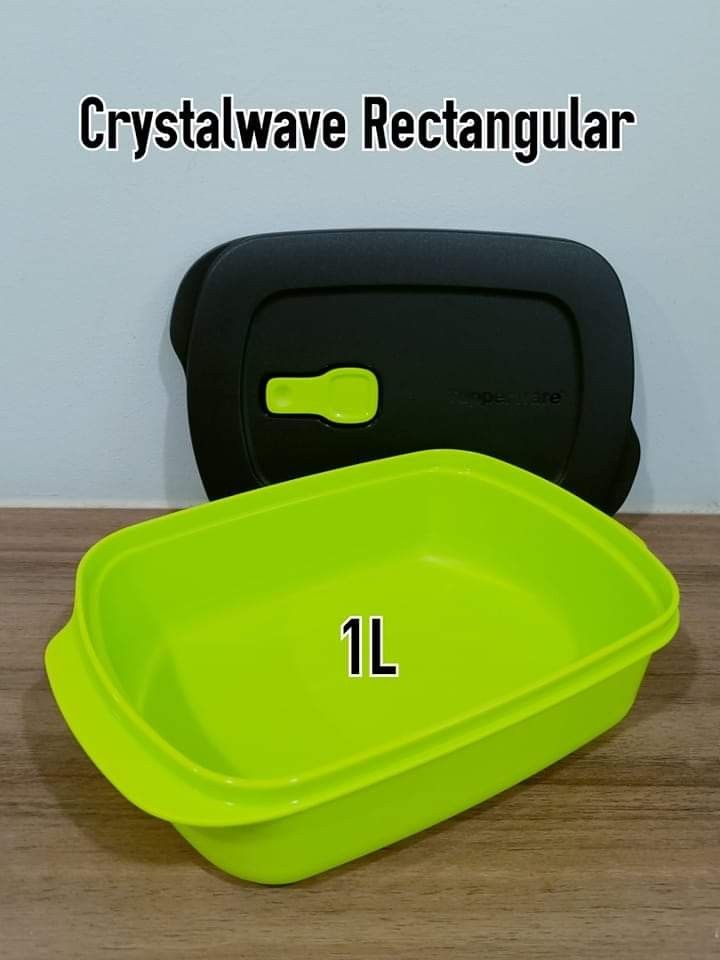 Tupperware Crystalwave Rectangular 1L (1) Retail Price S$25.40, Furniture & Home Living, Home ...