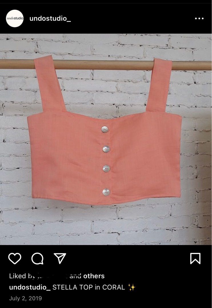 Undo Studio - Custom Stella Top in Oat (S) Linen, Women's Fashion, Tops ...