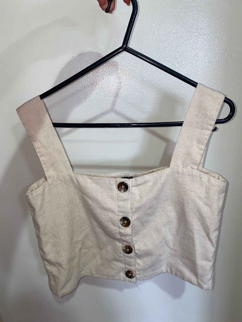 Undo Studio - Custom Stella Top in Oat (S) Linen, Women's Fashion, Tops ...