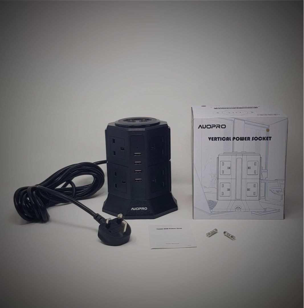 Vertical Power Socket (8 outlets, 4 USB), TV & Home Appliances ...