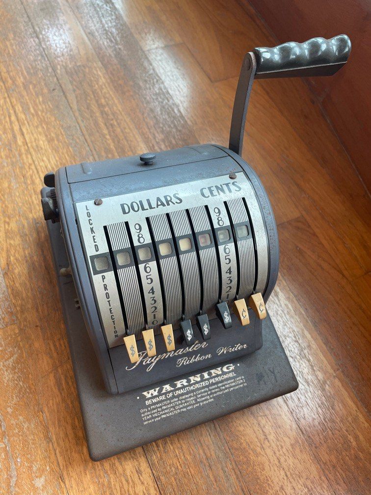 Vintage Paymaster Cheque Writer, Hobbies & Toys, Stationery & Craft ...