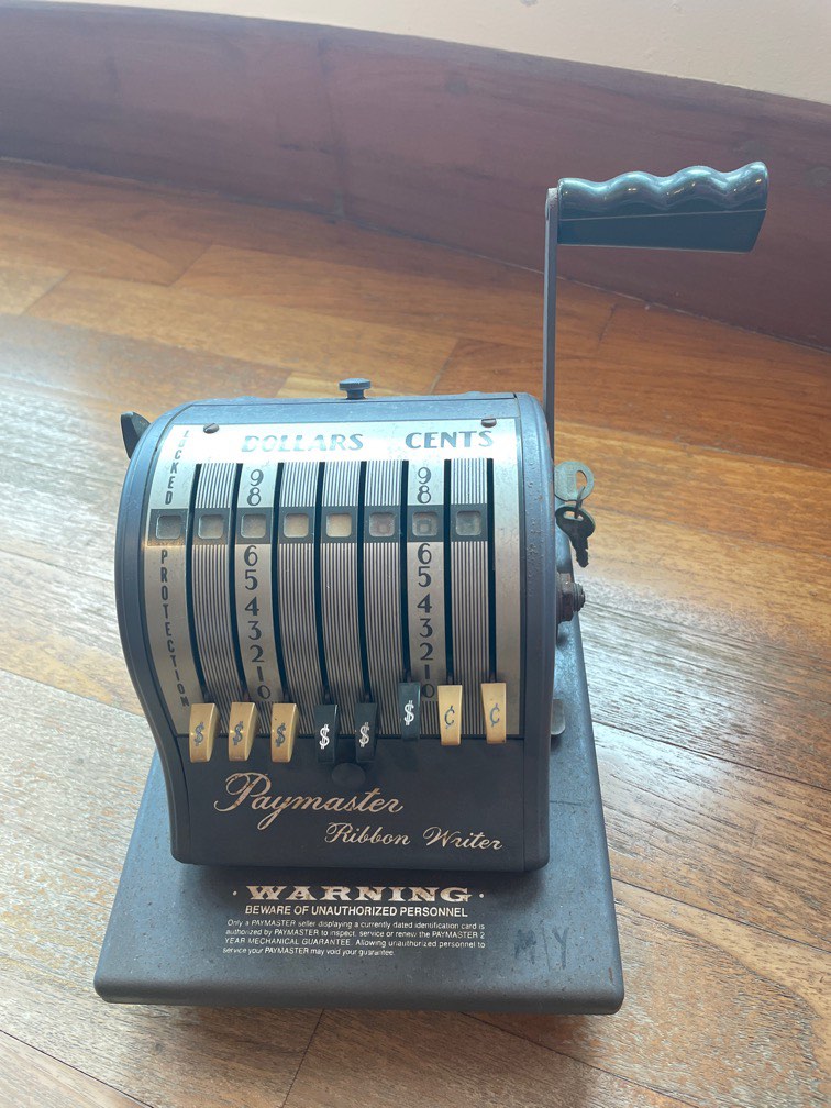Vintage Paymaster Cheque Writer, Hobbies & Toys, Stationery & Craft ...