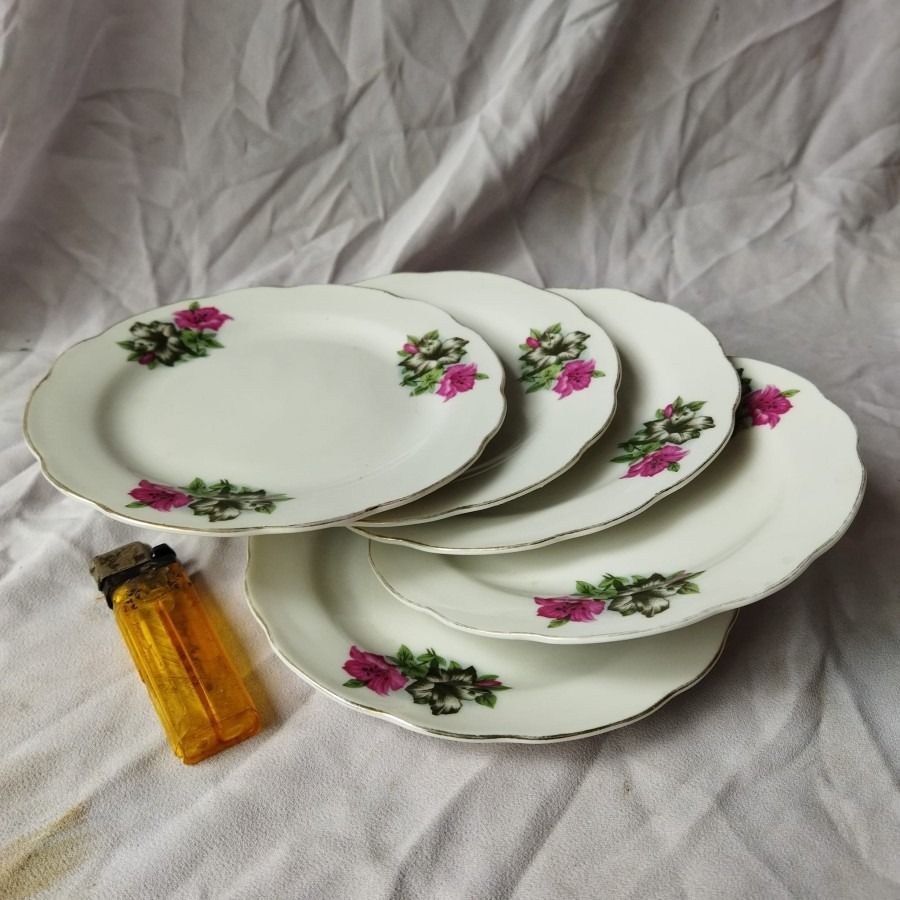 Vintage Piring Kue Keramik Bunga Kangkung, Kitchen & Appliances di ...