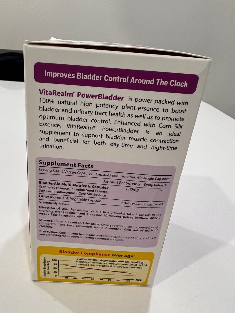 Vitarealm Power Bladder 60 tablets, Health & Nutrition, Health ...