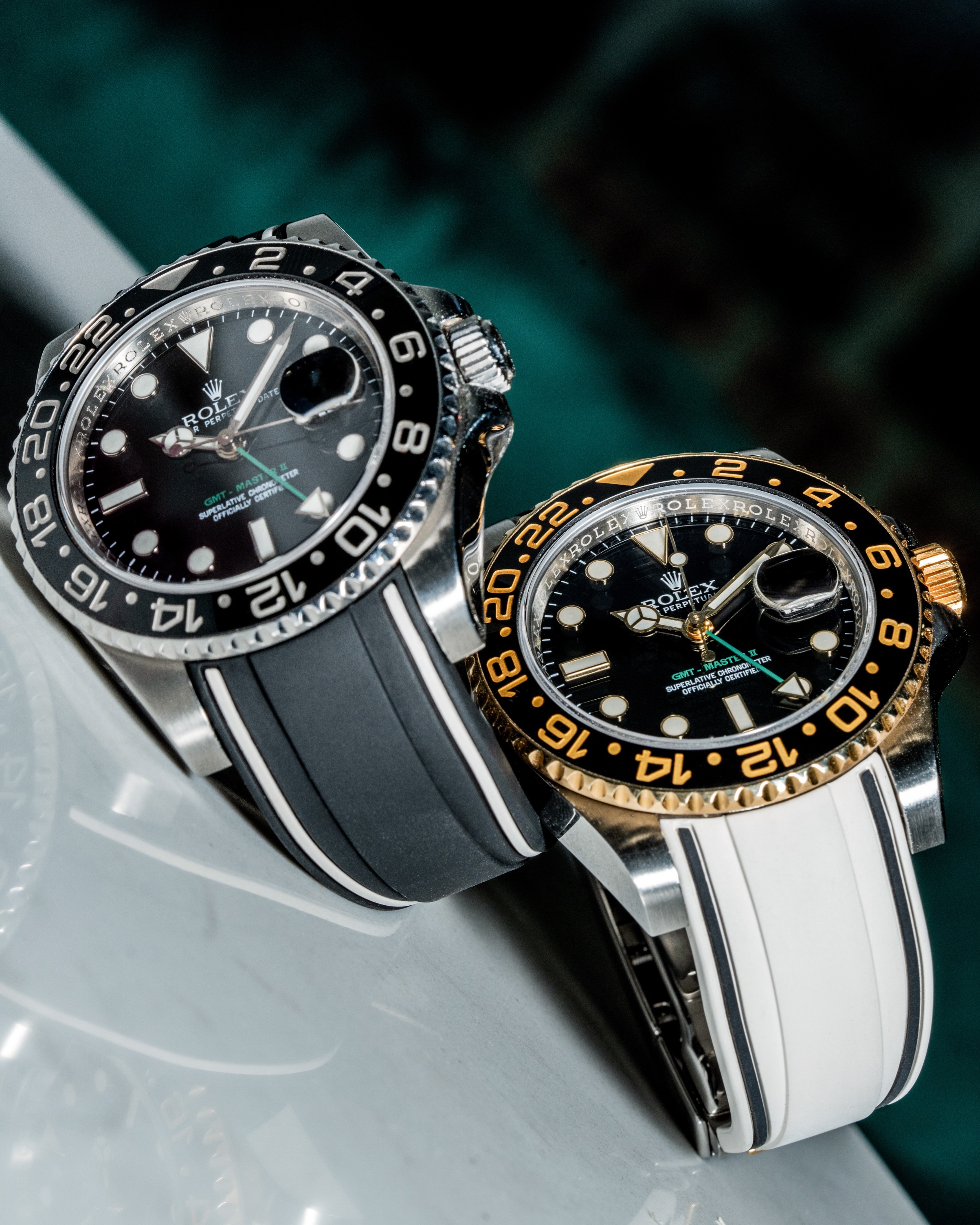 Vulcanised FKM Rubber Strap in Zebra Black and Cookie White by ...