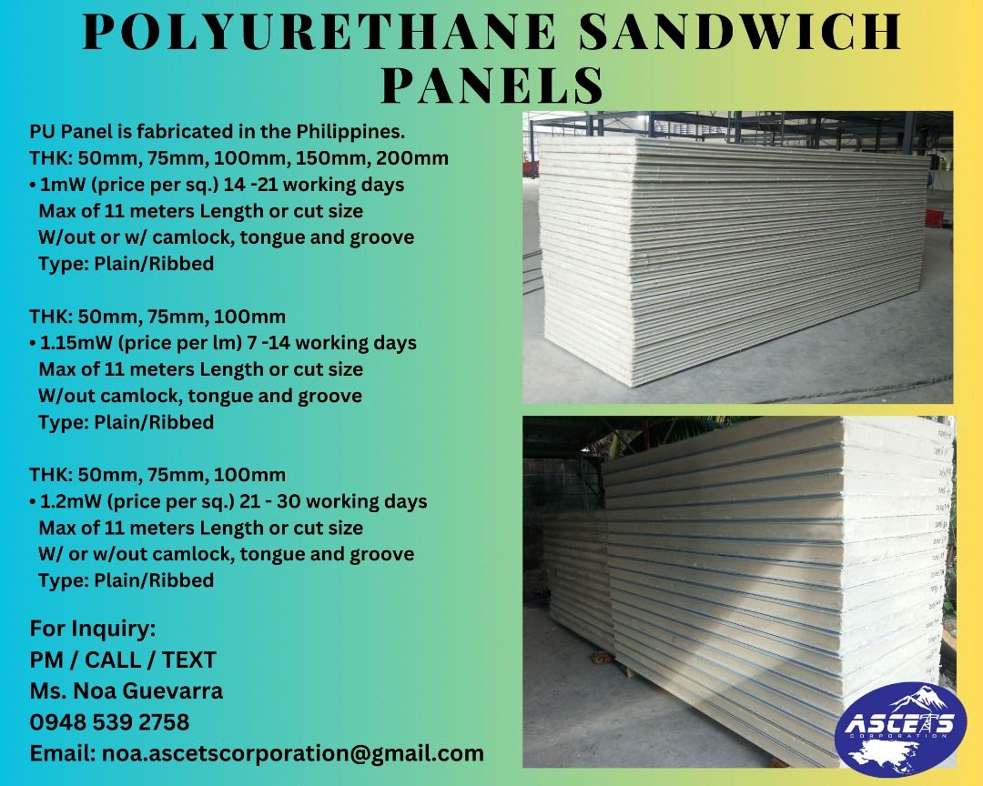 We Supply and Install PU Sandwich Panel, Commercial & Industrial ...