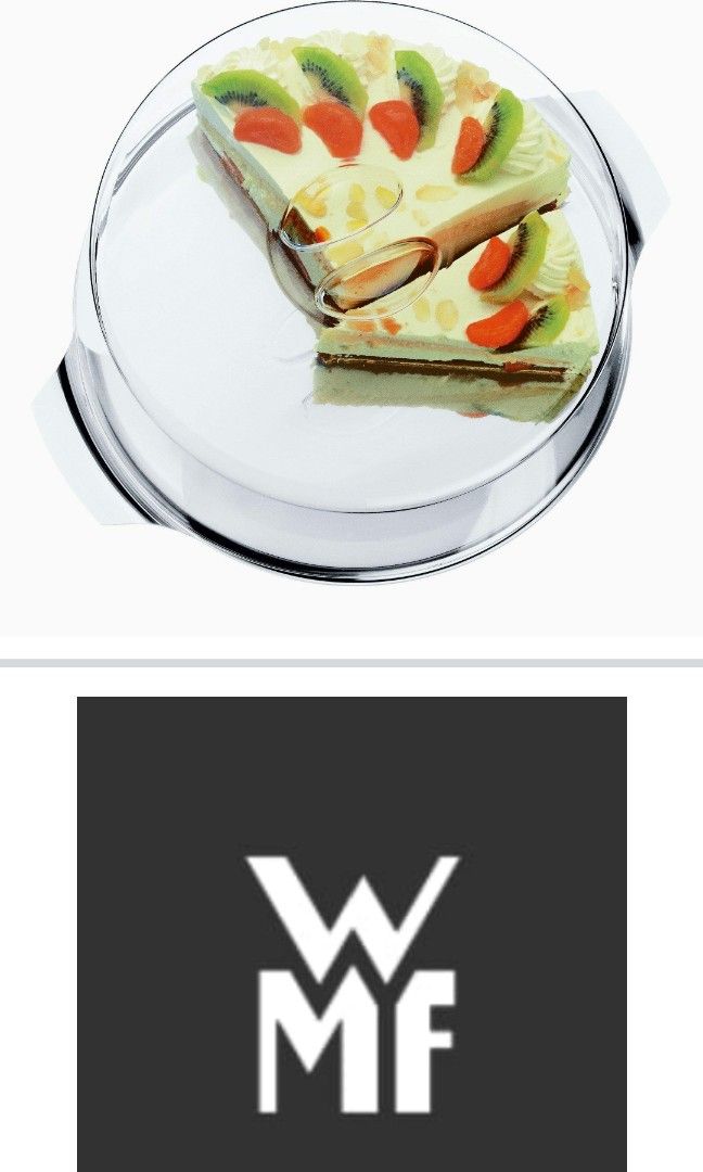 WMF Stainless steel cake plate with cover, Furniture & Home Living ...