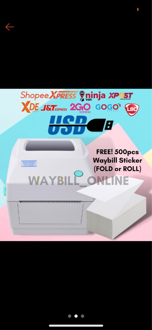 XP-460B Bluetooth Thermal waybill, Commercial & Industrial, Industrial Equipment on Carousell