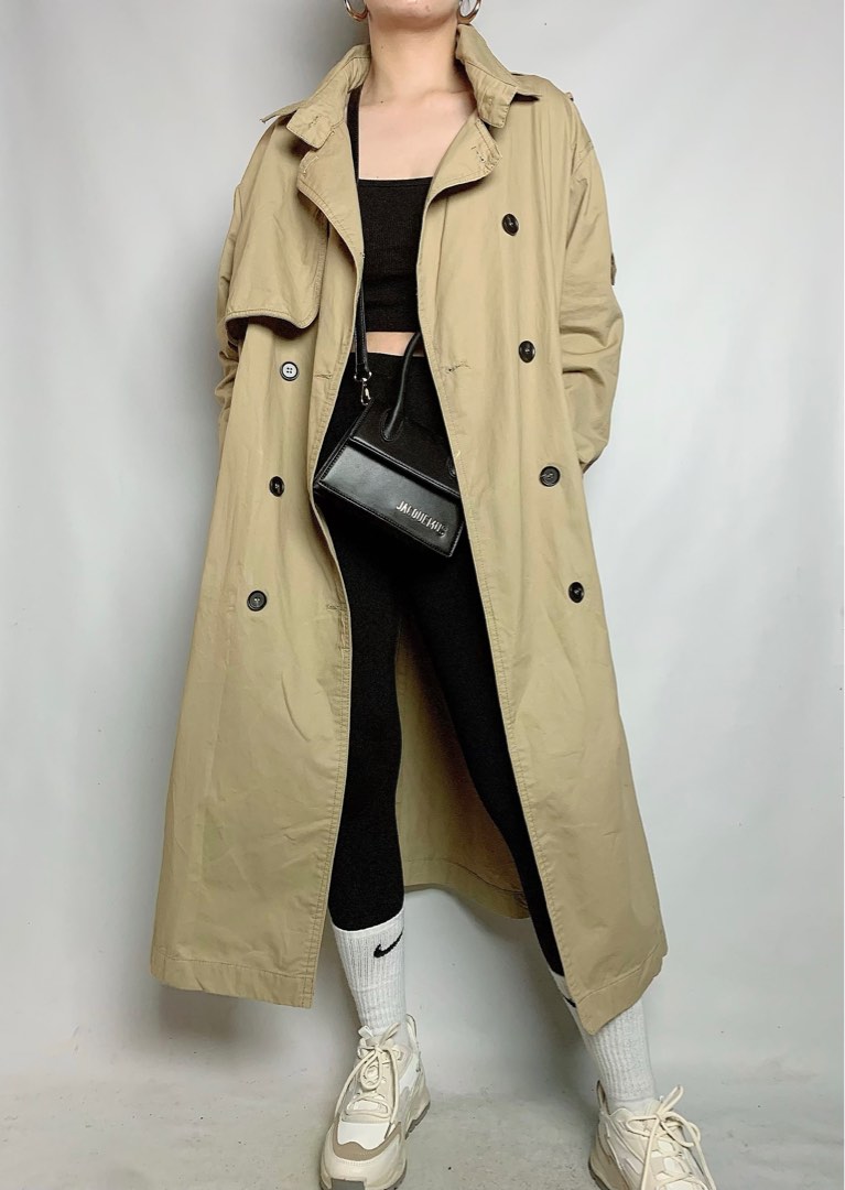 (SOLD) ZARA BASIC Long Oversized Spring Trench Coat (please read first ...