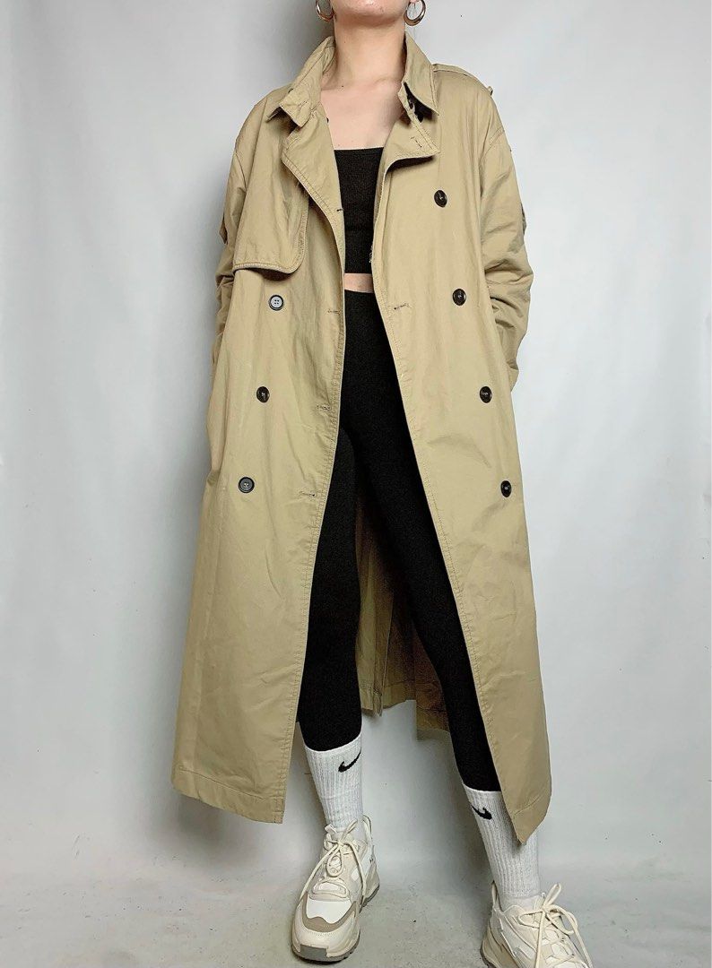 (SOLD) ZARA BASIC Long Oversized Spring Trench Coat (please read first ...