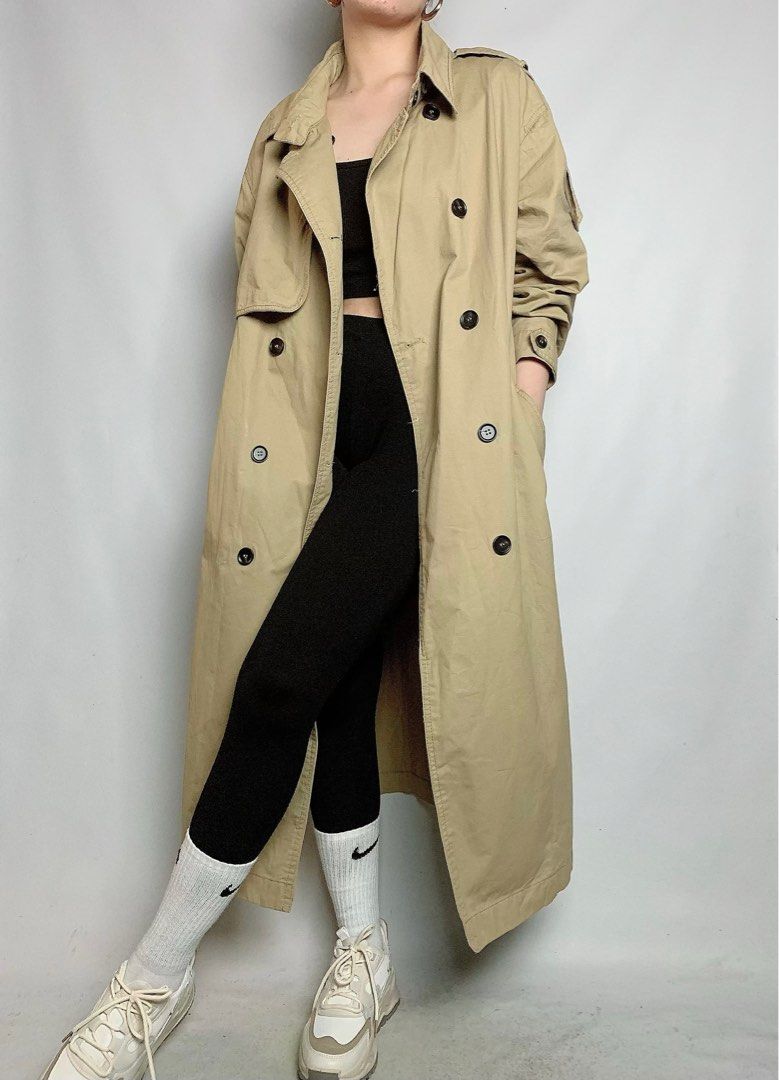(SOLD) ZARA BASIC Long Oversized Spring Trench Coat (please read first ...