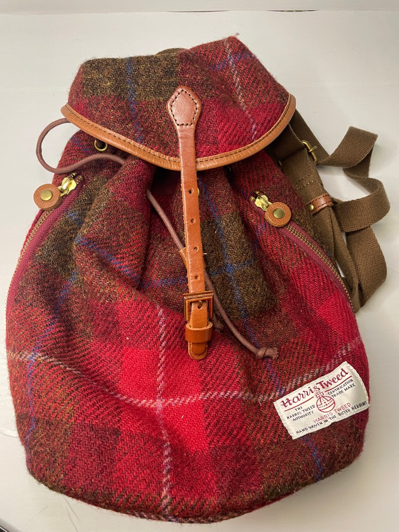100% Authentic Japan Harris Tweed Backpack on Carousell