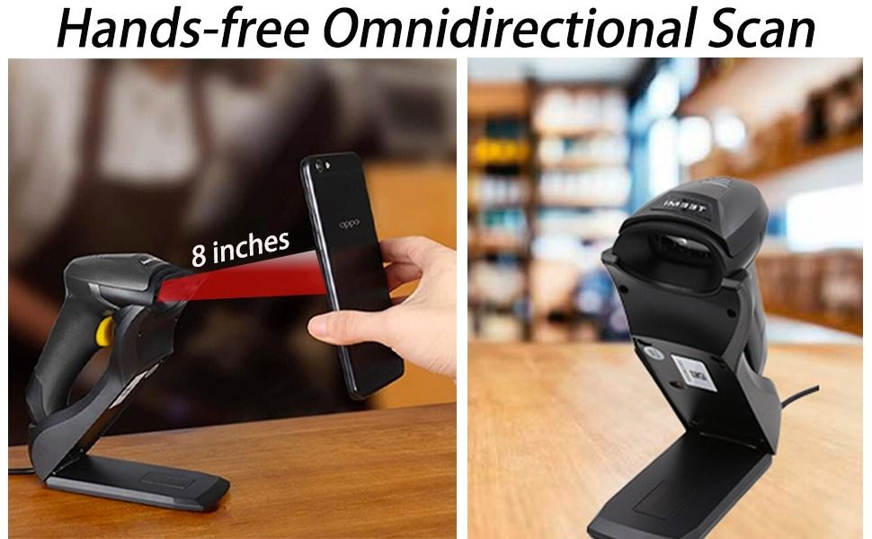 2223) TMSL-56CR BLUETOOTH 5.0 BARCODE SCANNER WITH WALL MOUNTABLE USB ...