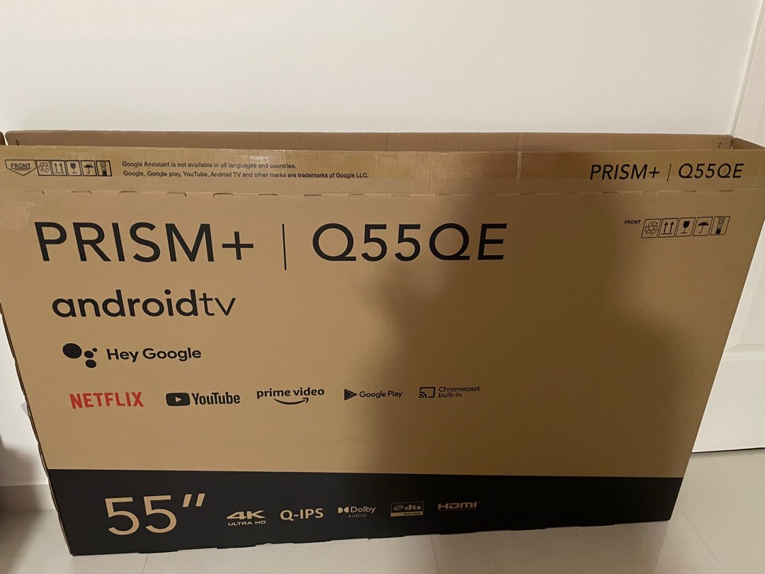 55 inches Prism TV Empty box with styrofoam, TV & Home Appliances, TV ...