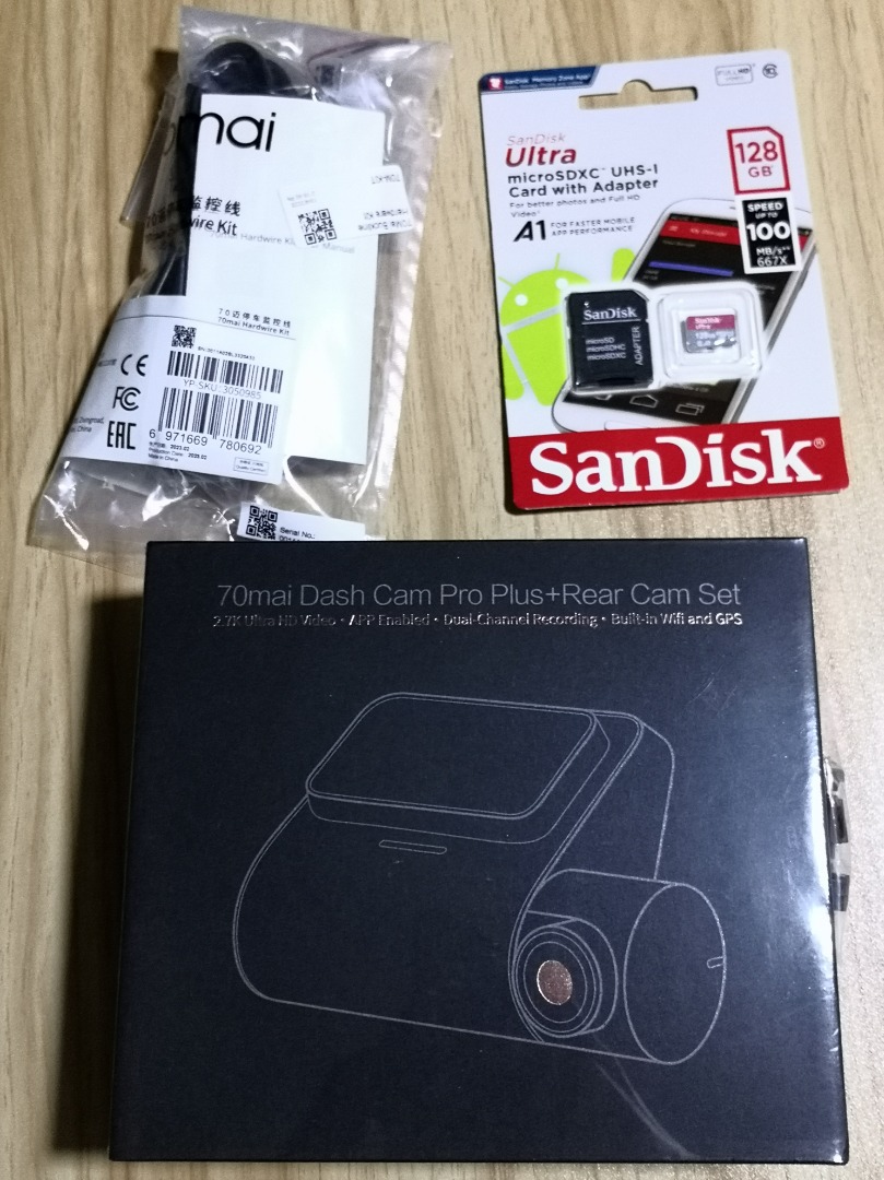 70mai Dash Cam Pro Plus+ [Global Edition] Bundle Deal with 128GB Memory ...