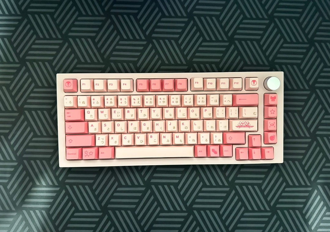 75% Custom Pink mechanical keyboard, Computers & Tech, Parts ...