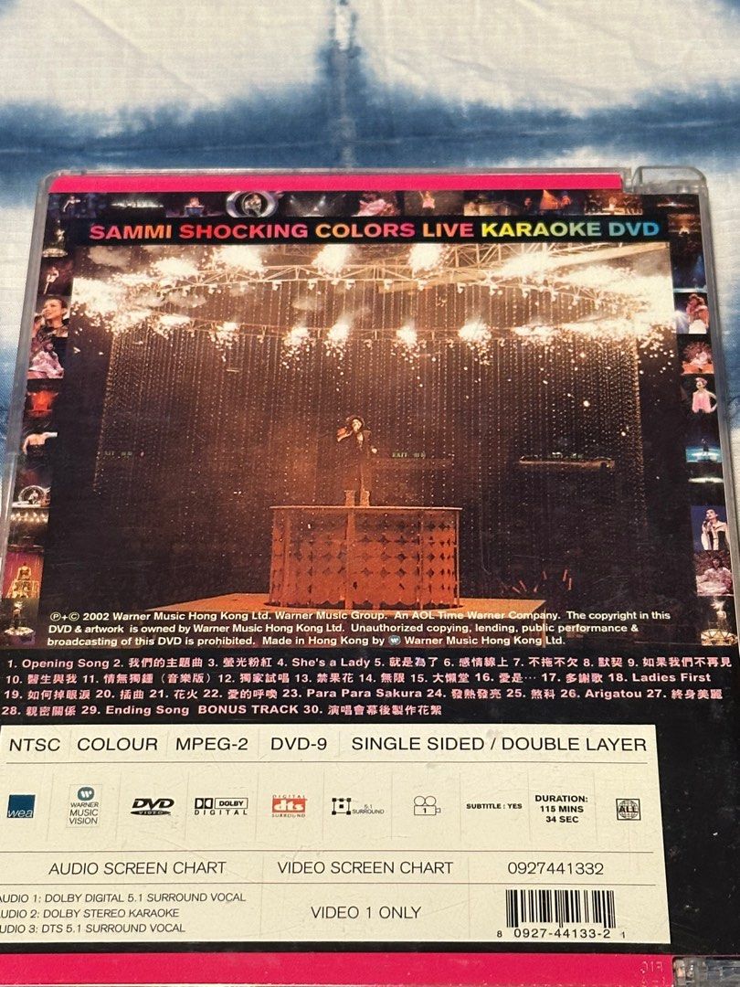 鄭秀文 Sammi Shocking Colours 螢光粉紅 LIVE DVD 2000年代廣東歌 演唱會, 攝影器材, 攝影配件, 其他 ...