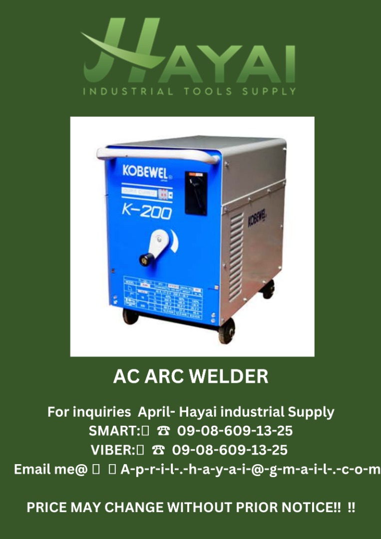 Ac Arc welder, Commercial & Industrial, Construction Tools & Equipment ...