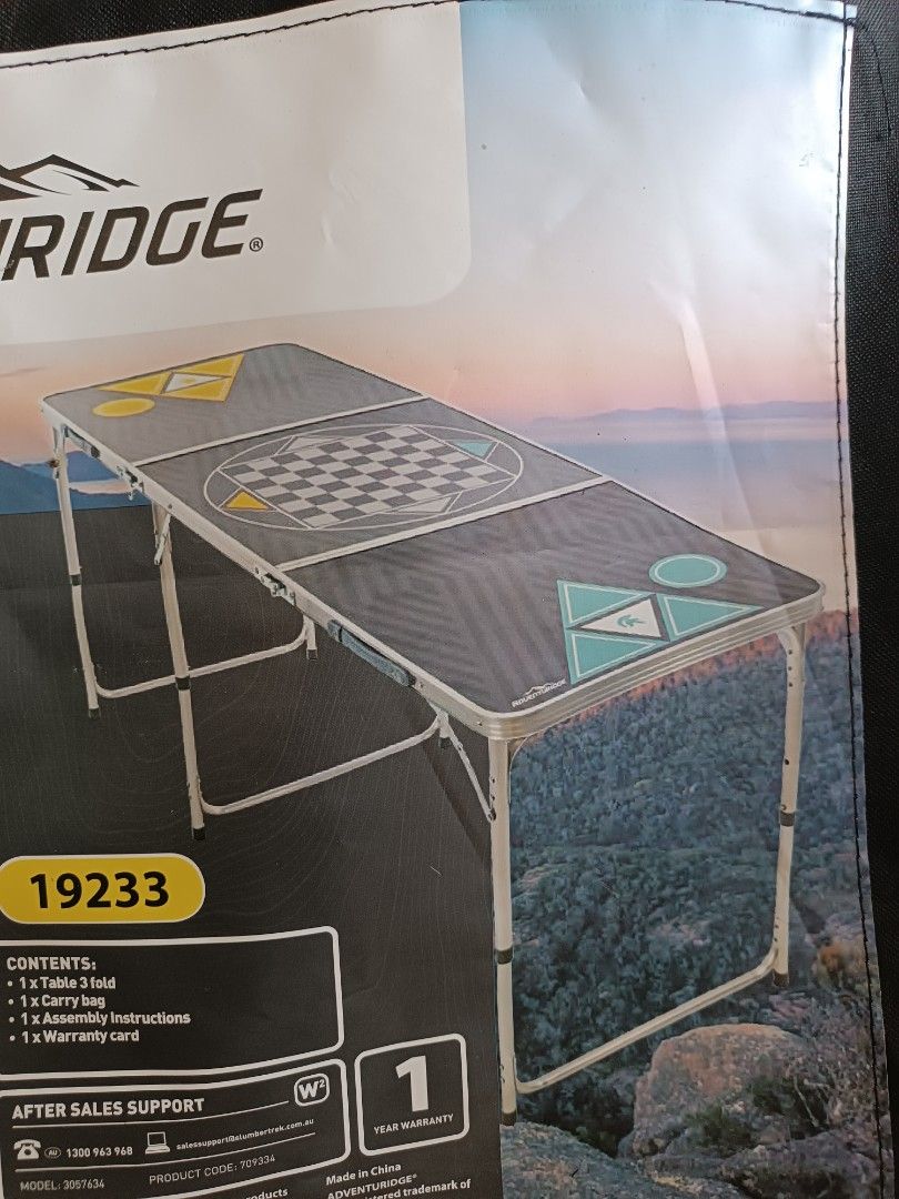 Adventuridge 3 Fold Table, Sports Equipment, Hiking & Camping on Carousell