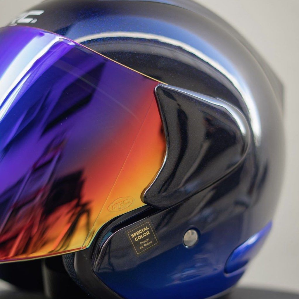 ARC RITZ HELMET TWO TONE BLUE, Motorcycles, Motorcycle Apparel on Carousell
