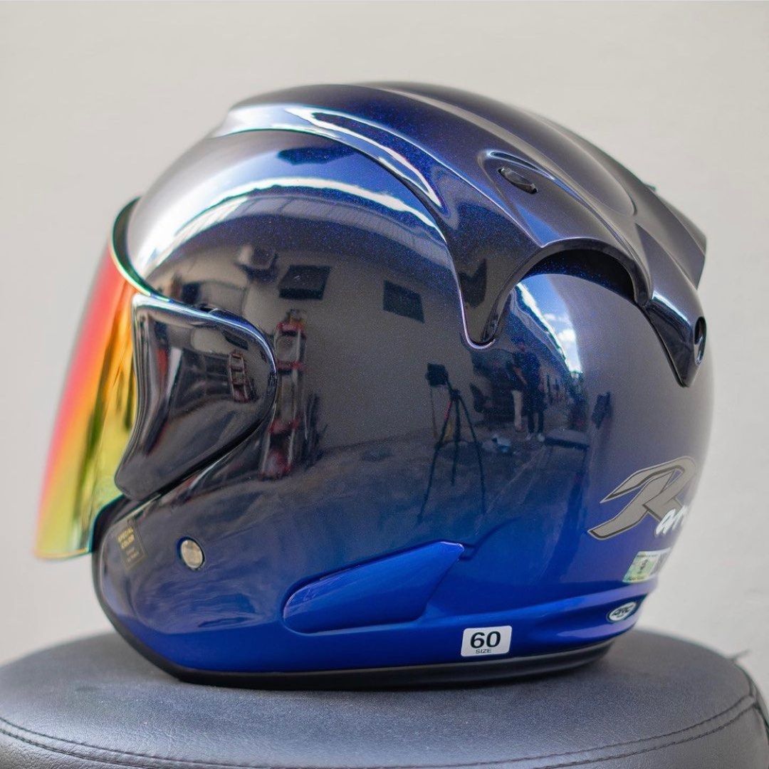 ARC RITZ HELMET TWO TONE BLUE, Motorcycles, Motorcycle Apparel on Carousell