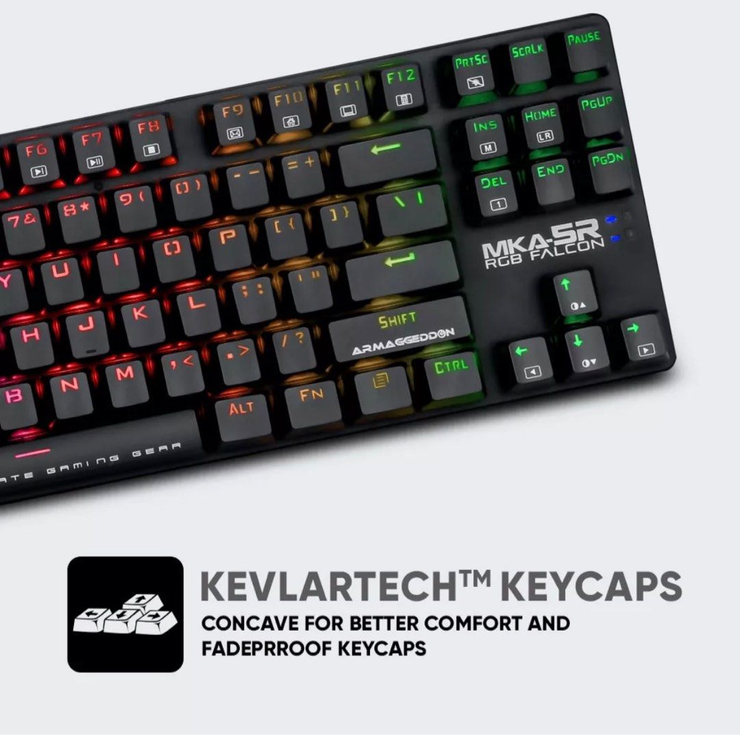 Armaggeddon MKA-5R RGB Falcon Mechanical Gaming Keyboard, Computers ...