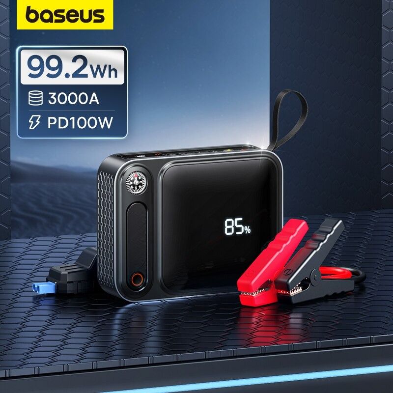 Baseus 3000A Car Jump Starter Power Bank 26800mAh Car Starting Device ...