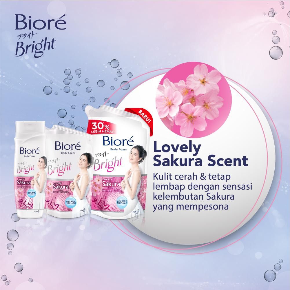 Biore Bright Lovely Sakura Twin Pack 800ml, Kesehatan & Kecantikan, Kulit, Sabun & Tubuh di ...