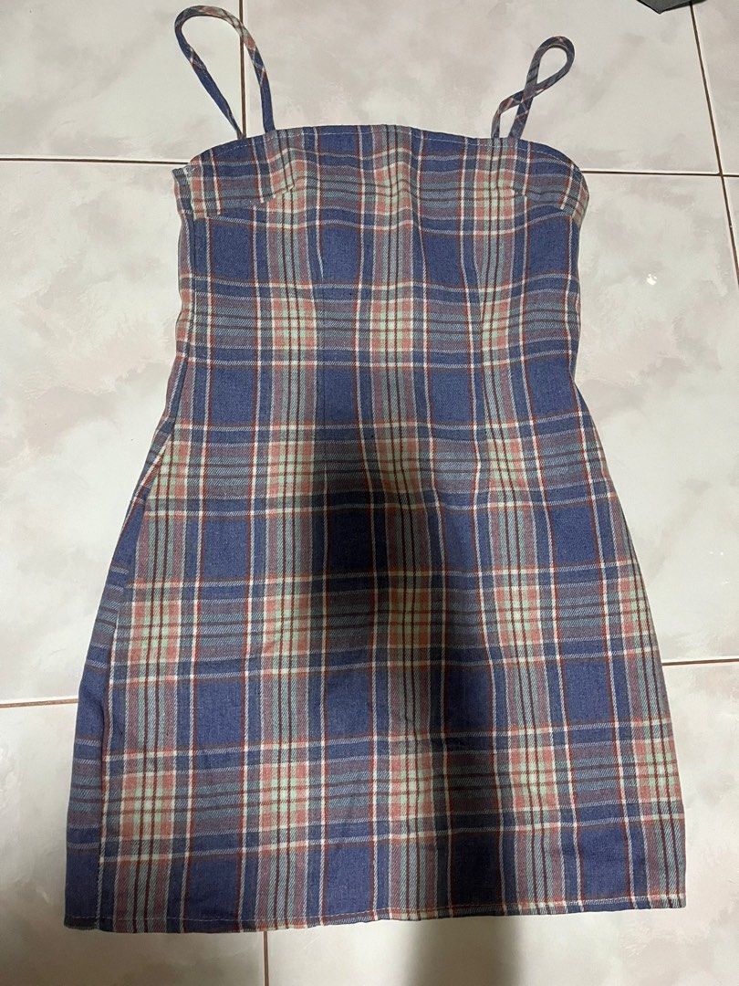 bodycon cute plaid dress, Women's Fashion, Dresses & Sets, Dresses on ...