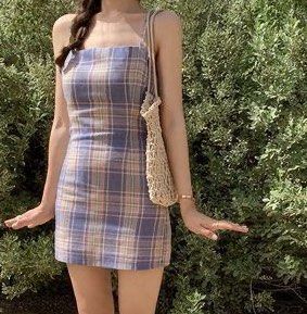 bodycon cute plaid dress, Women's Fashion, Dresses & Sets, Dresses on ...