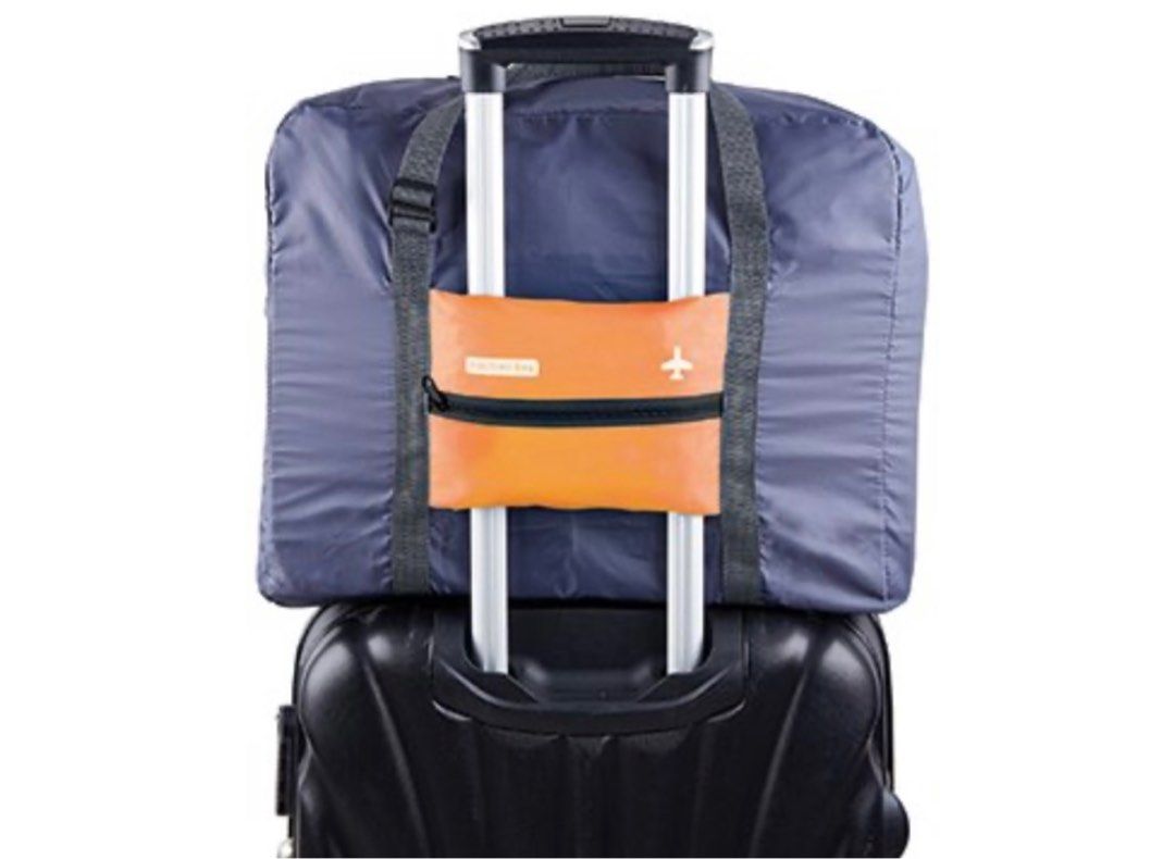 Bonuslink Foldable Duffle Bag - Black / Blue, Hobbies & Toys, Travel ...