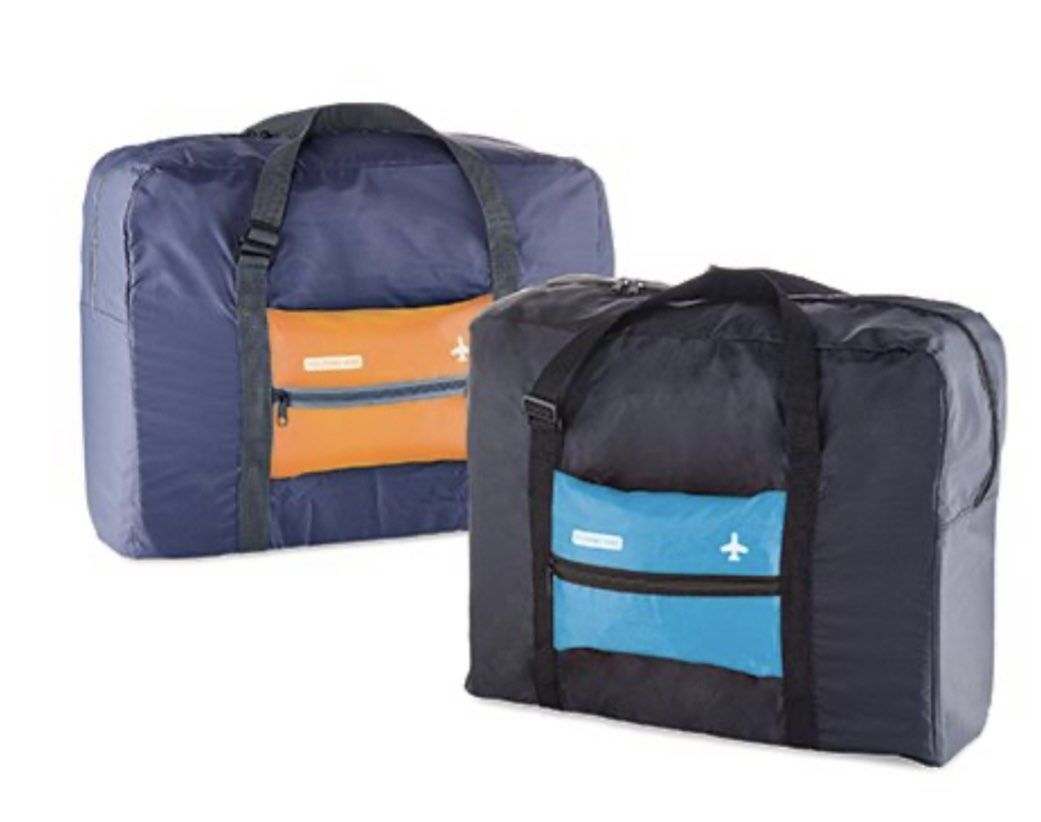 Bonuslink Foldable Duffle Bag - Black / Blue, Hobbies & Toys, Travel ...