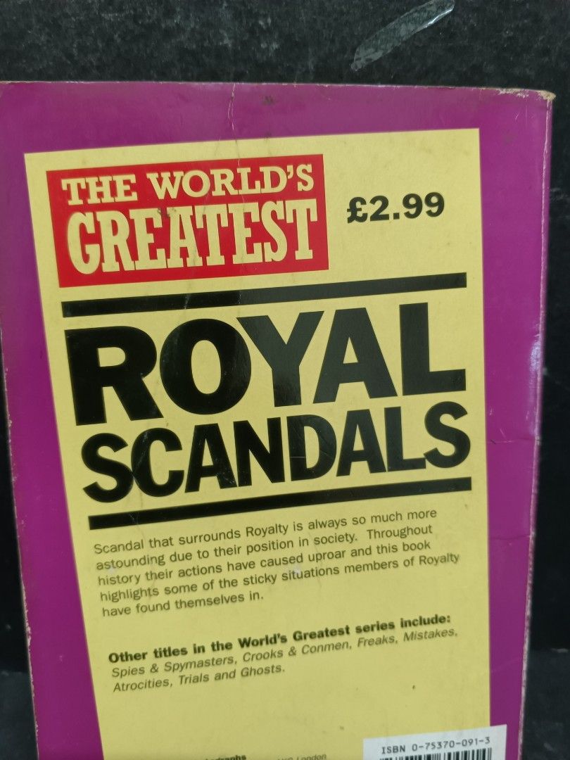 Book: The World's Greatest Royal Scandals *Princess D Diana *Prince ...