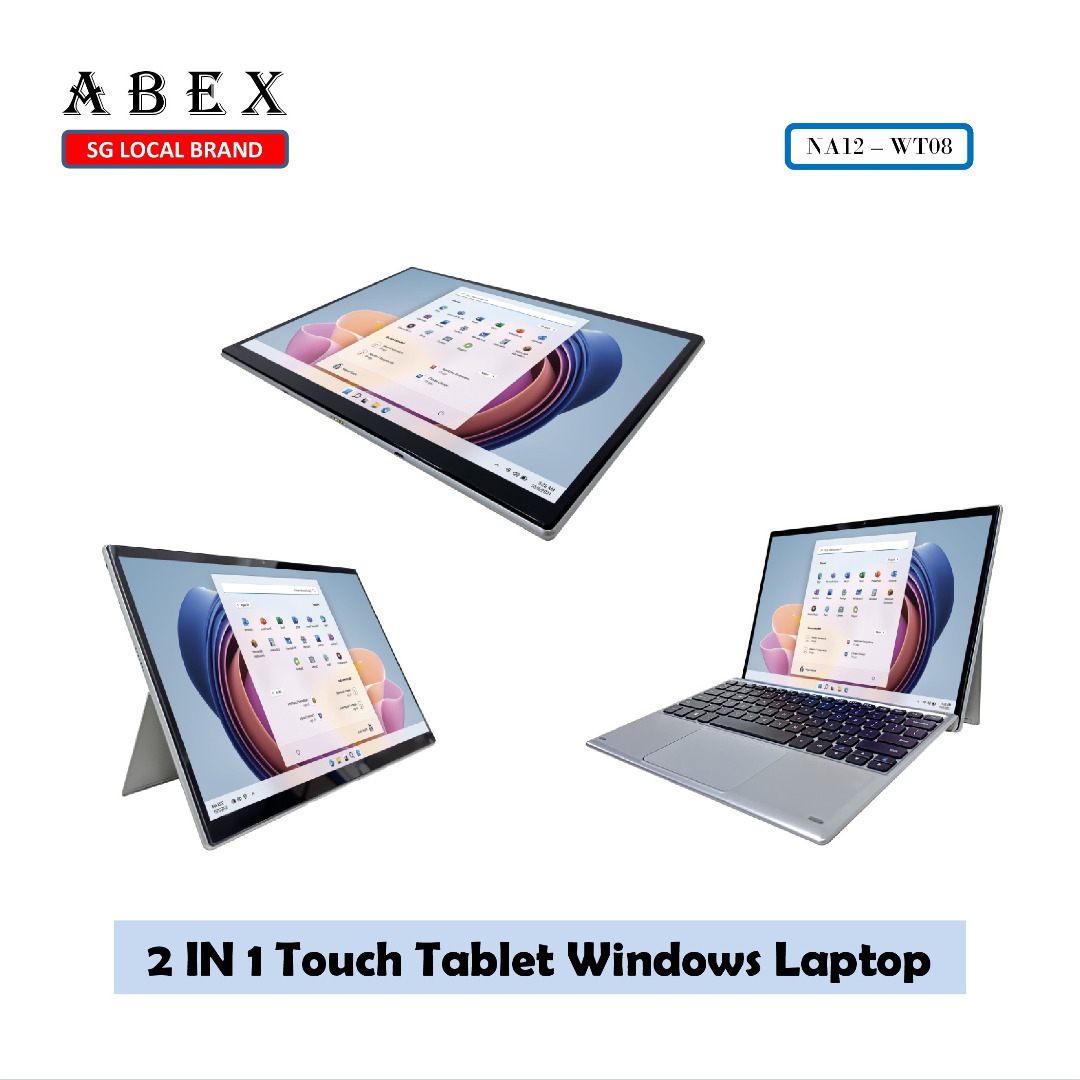Brand New ABEX WT08 2in1 Touchscreen Tablet Windows Laptop / SG Local ...