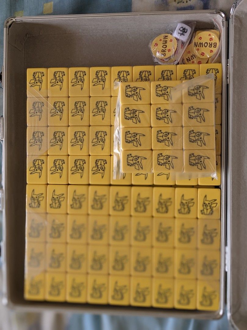 Brand New Pikachu Mahjong Set, Hobbies & Toys, Toys & Games on Carousell
