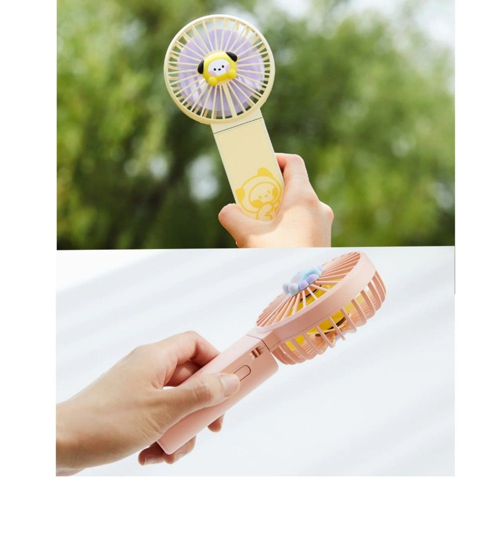 BT21 RJ Dual Blade Handy Fan, Furniture & Home Living, Lighting & Fans ...